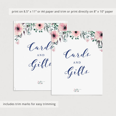 Floral Cards and Gifts sign printable | Instant download – LittleSizzle