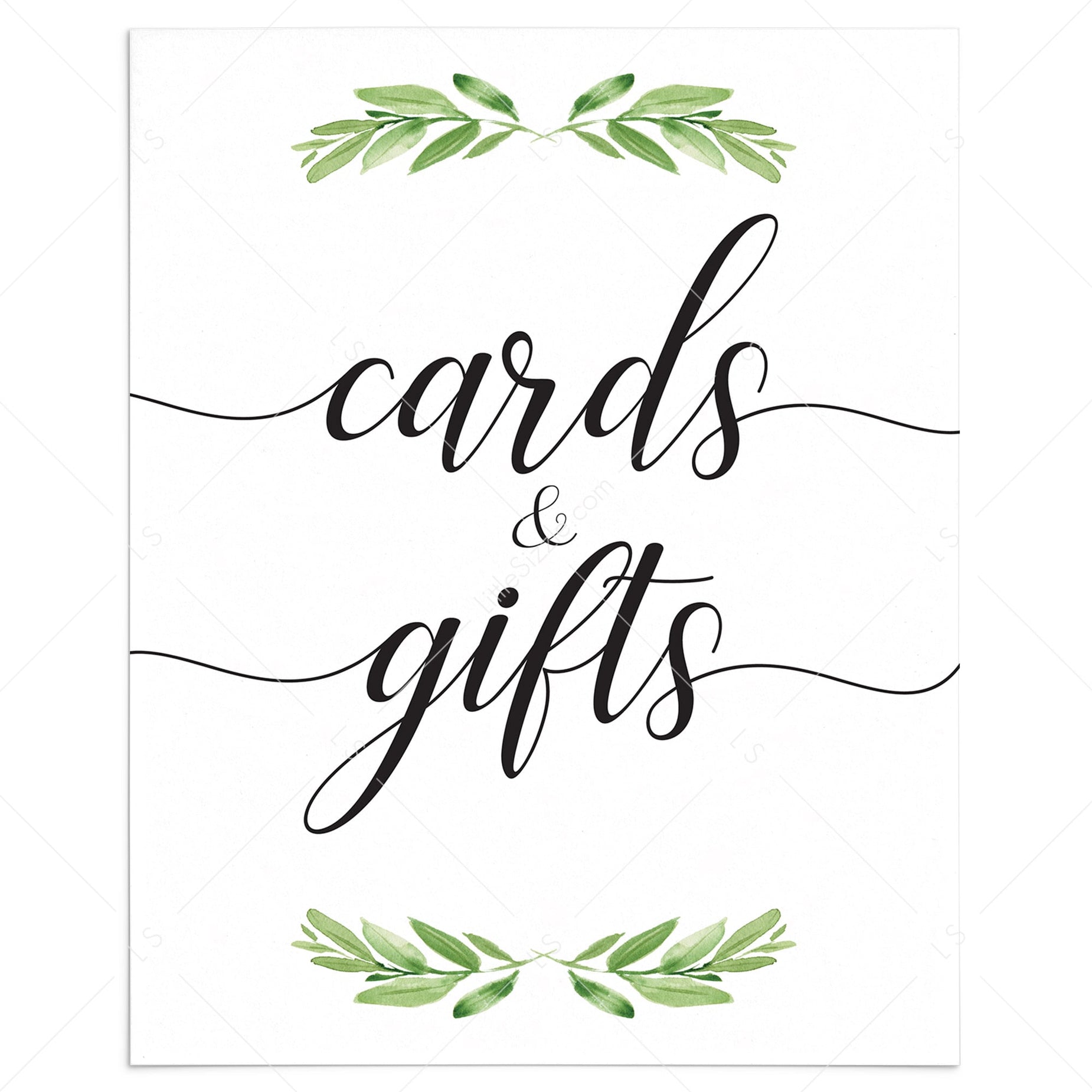 Printable Cards & Gifts signs | Instant download gift table signs ...