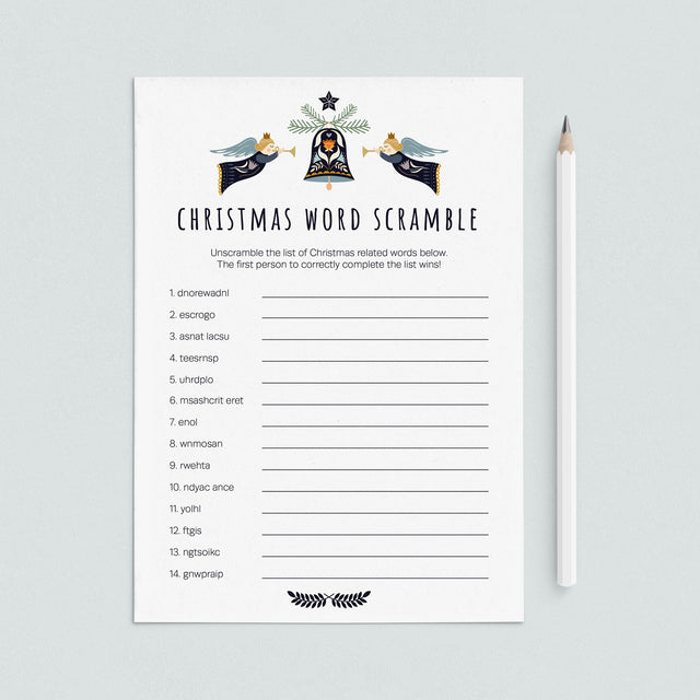 Christmas Word Scramble Games | Printable Christmas Party Games ...