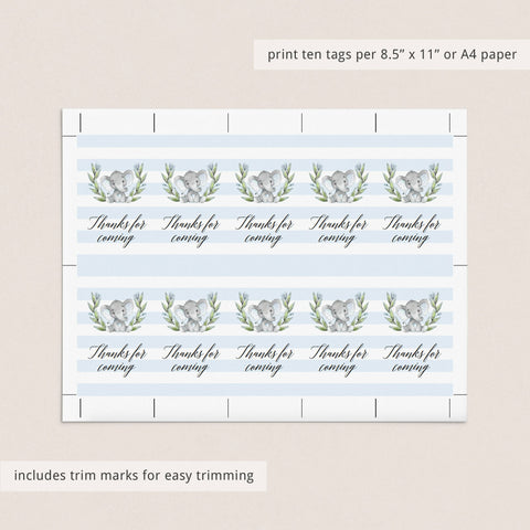 Elephant Party Supplies Printable | Instant download | LittleSizzle