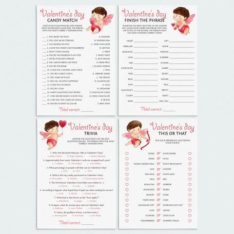 Social Distancing Valentine Day Party Games | Instant Download ...