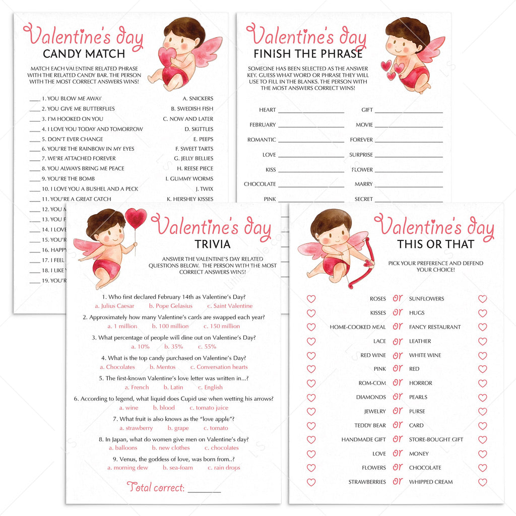 Social Distancing Valentine Day Party Games | Instant Download ...