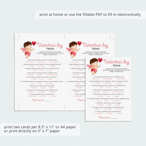 Printable & Zoom Valentine's Day Trivia Quiz | Instant Download ...