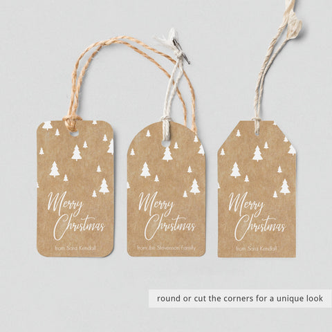 Rustic Kraft Christmas Tag Template | Instant download | DIY – LittleSizzle