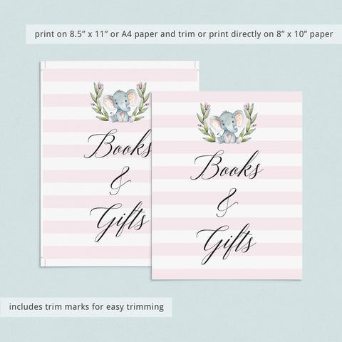 Baby Books signage for girl baby shower printable | Instant download ...