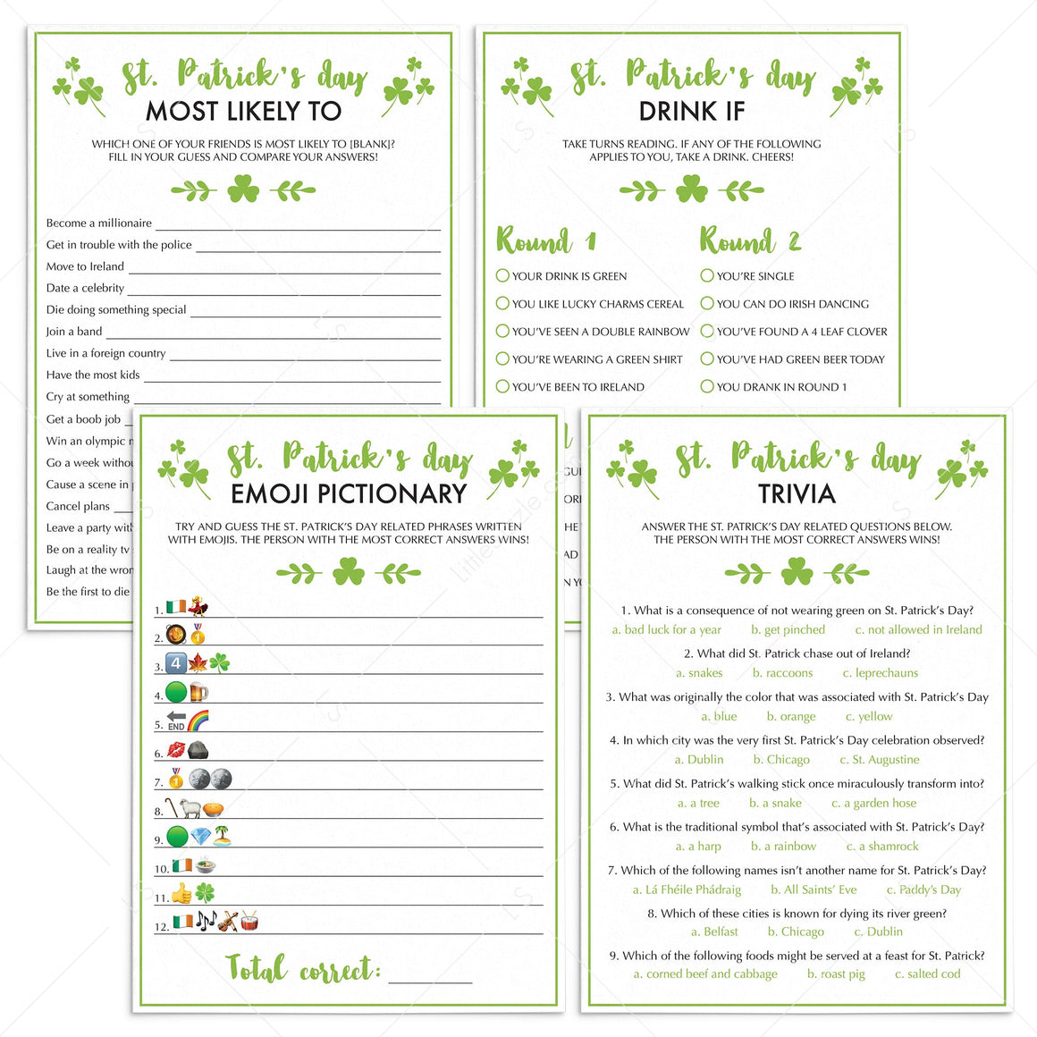 The Best Virtual St. Patrick's Day Games & Printable St. Patrick's Day ...