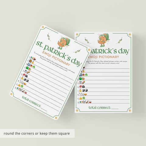 Saint Patricks Day Emojis Game with Answers Printable – LittleSizzle
