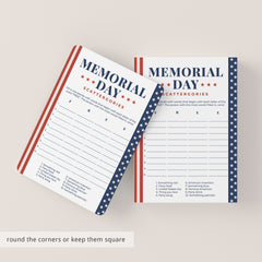 Memorial Day Games for Kids and Adults Printable | Patriotic Party ...