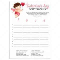 Valentine's Day Game Scattergories | Instant Download – LittleSizzle