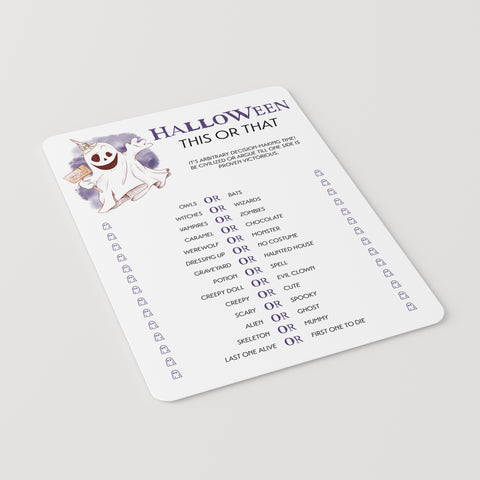 Funny Halloween Party Game This or That Printable – LittleSizzle