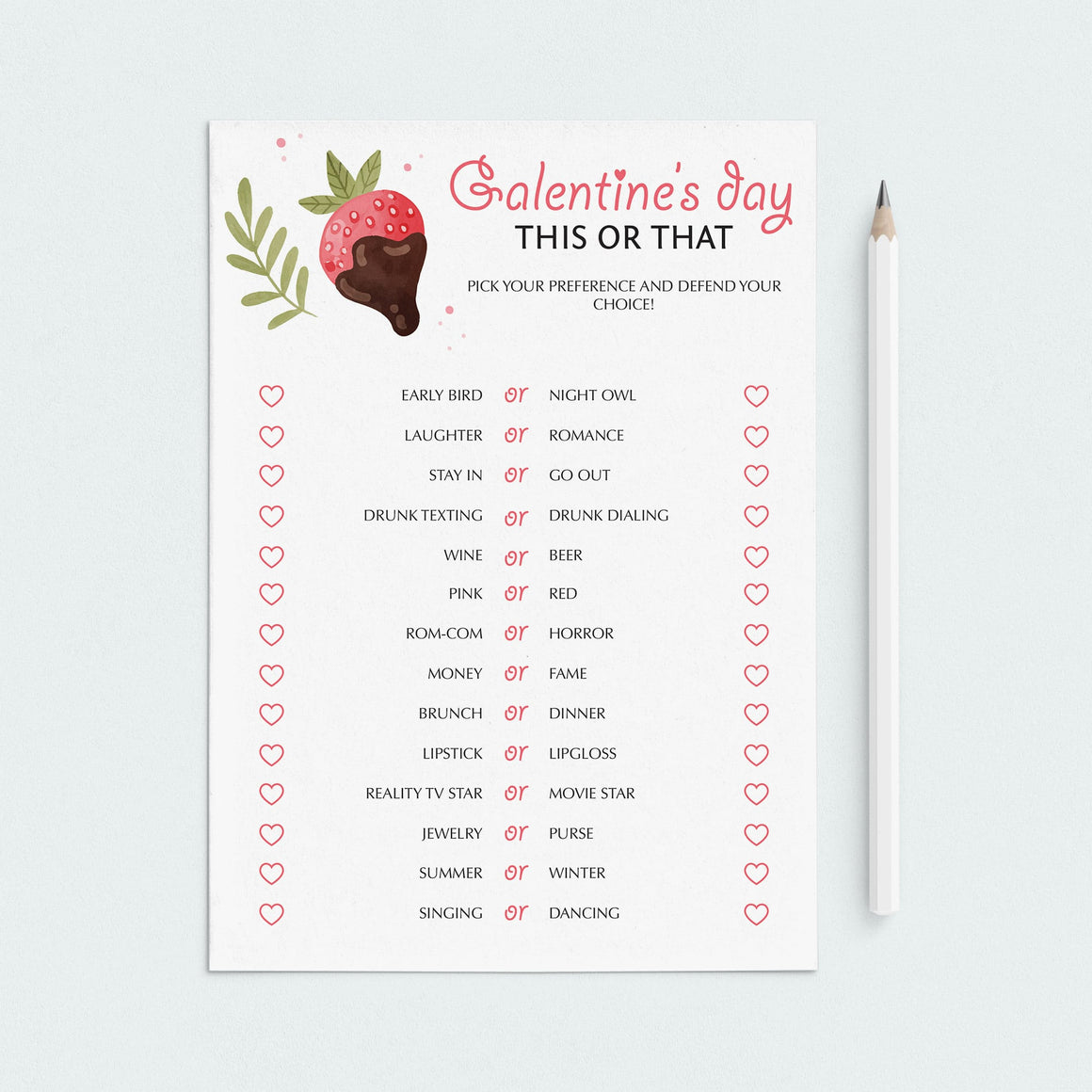 Galentine's Day This or That Games Printable | Would You Rather ...