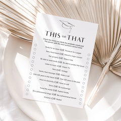 This or That Grad Party Game Printable | Funny Graduation Party Ideas ...