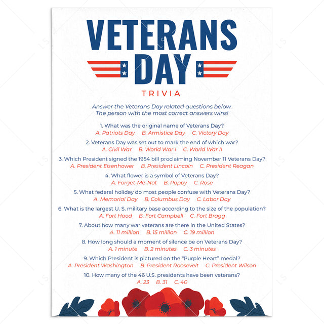 Veterans Day Games and Activities for all ages | USA Remembrance Day ...