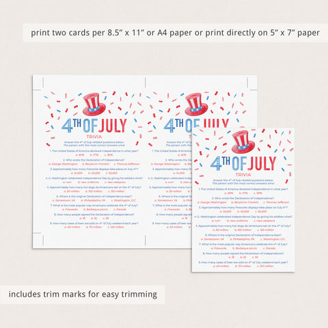 July 4th Adult Party Games Printable | 4th of July Party Games for ...