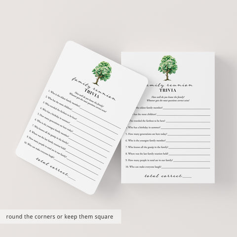 Printable Family Trivia Quiz for Family Reunion | For All Ages ...