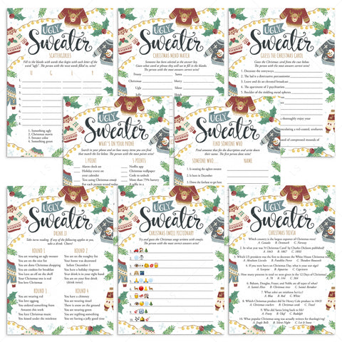8 Ugly Sweater Christmas Games To Print | Ugly Sweater Party Ideas ...