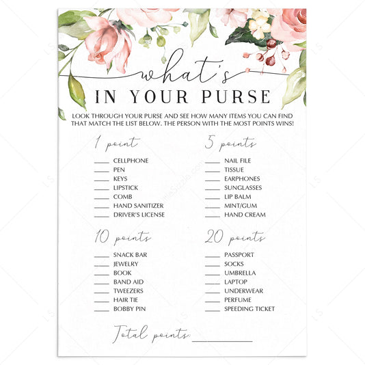 What's In Your Purse Game Printables | Instant Download – LittleSizzle