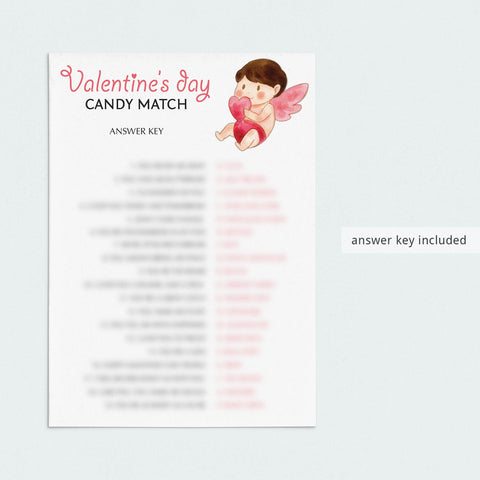 Fun Valentine's Day Game Candy Match | Printable & Virtual Files ...