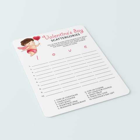 Valentine's Day Game Scattergories | Instant Download – LittleSizzle