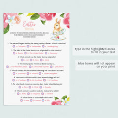Easter Trivia Game To Print or Play Online | Easter Trivia Templates ...