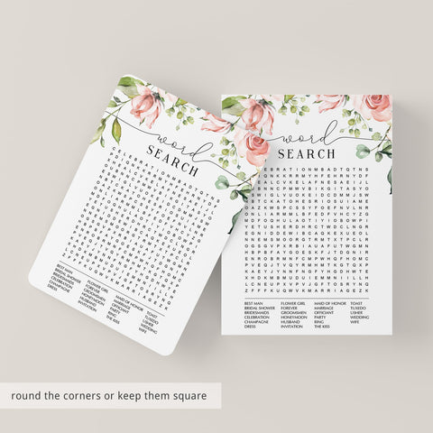 Roses Bridal Shower Word Search Game Download – LittleSizzle