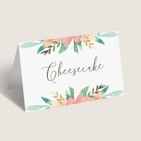 Floral Food Labels Printable | Watercolor Bohemian Flowers – LittleSizzle