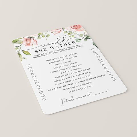 (Virtual) Mother's Day Game Would She Rather | Instant Download ...