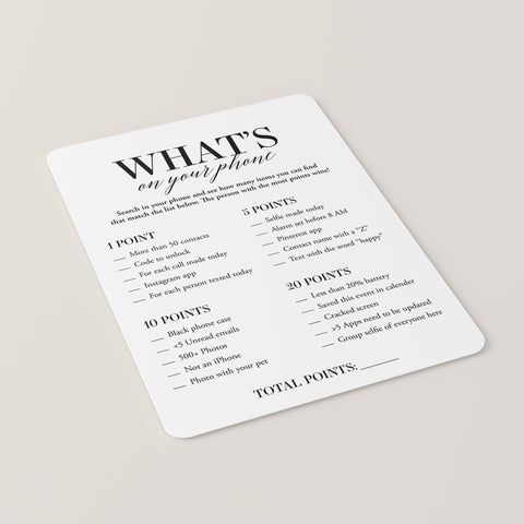 What's On Your Phone Icebreaker Game Printable | Instant Download ...