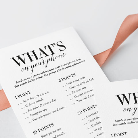 What's On Your Phone Icebreaker Game Printable | Instant Download ...