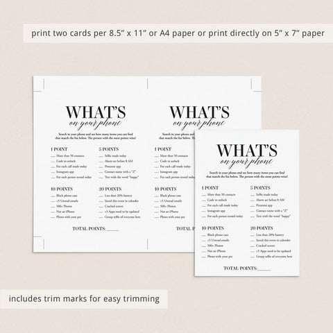 What's On Your Phone Icebreaker Game Printable | Instant Download ...