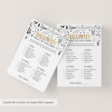 Witches Halloween Party Game What's On Your Phone Printable – LittleSizzle