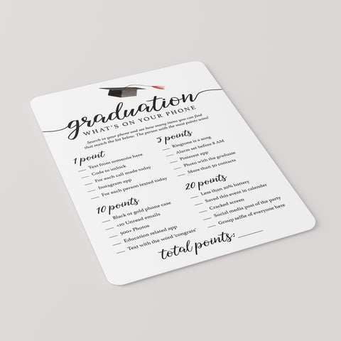 Graduation What's In Your Phone Game Download | Printable Grad Games ...