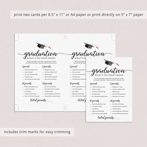 Graduation What's In Your Phone Game Download | Printable Grad Games ...