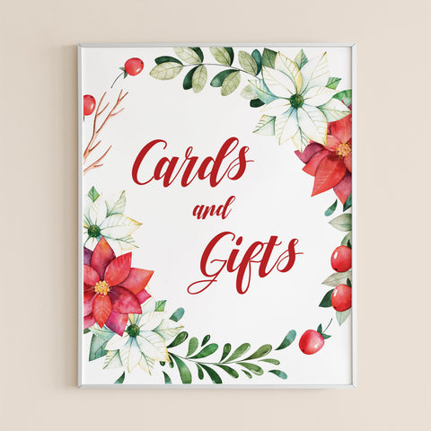 Christmas Gift Table Sign Printable | Christmas party decorations ...