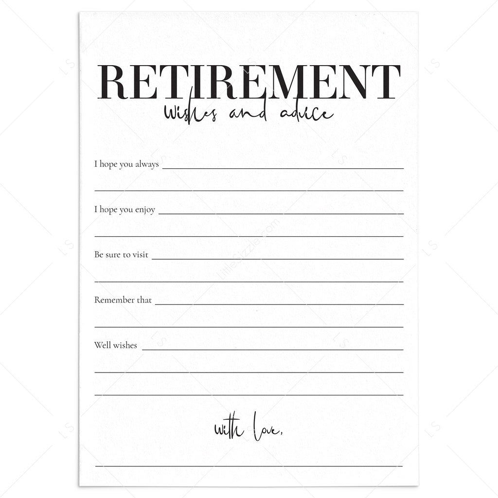 Retirement Advice Cards Inkdotpot Pack 50 Advice & Wishes For