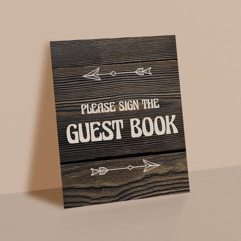Woodland Guest Book table sign printable | Instant download – LittleSizzle