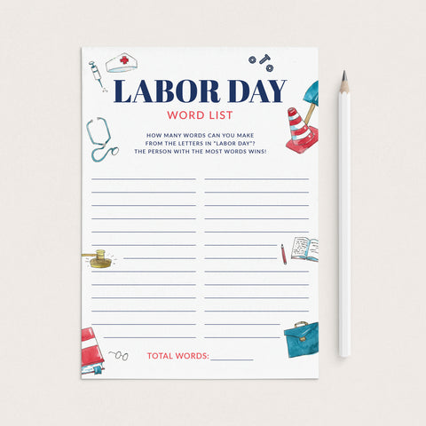 Printable Labor Day Worksheet | Download Labor Day Games & Activities ...