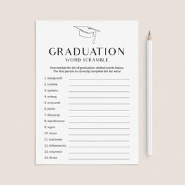 Printable Graduation Word Scramble Games with Answers | Best Grad Party ...