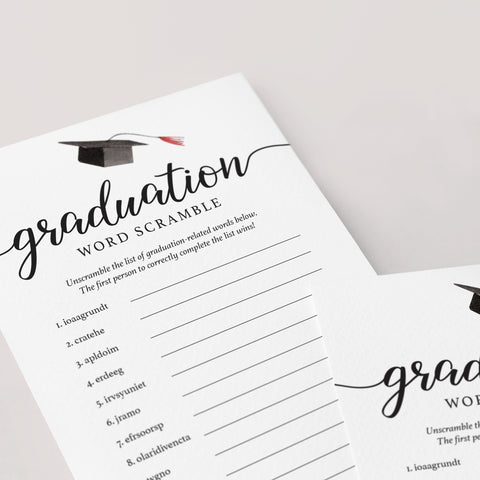Printable Graduation Word Scramble | Answers Included – LittleSizzle