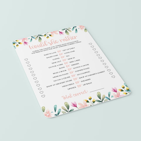 Fun Mother's Day Activity (for Zoom) | Would She Rather | Download ...