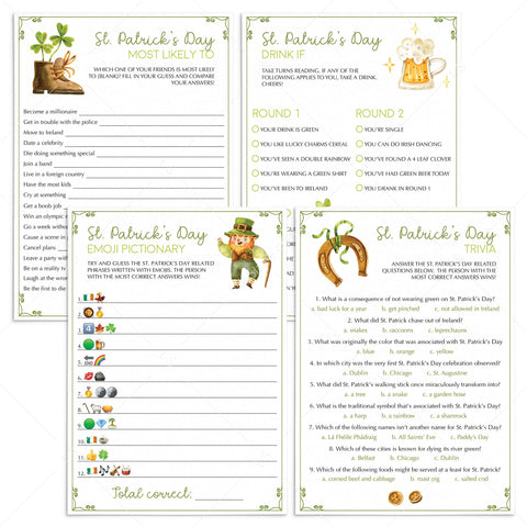 (Zoom) St. Patrick's Day Games for Groups | Instant Download – LittleSizzle