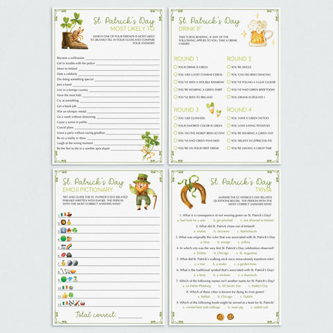 (Zoom) St. Patrick's Day Games for Groups | Instant Download – LittleSizzle