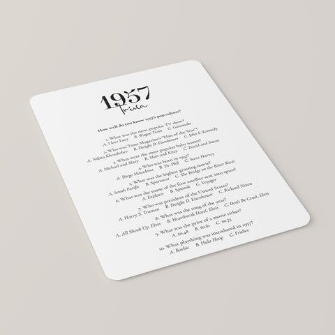 1957 Trivia with Answers Printable | Instant Download – LittleSizzle