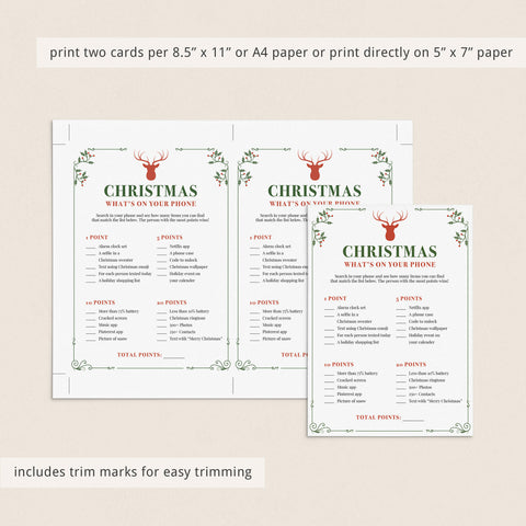 Whats On Your Phone Christmas Party Game Printable | Download ...