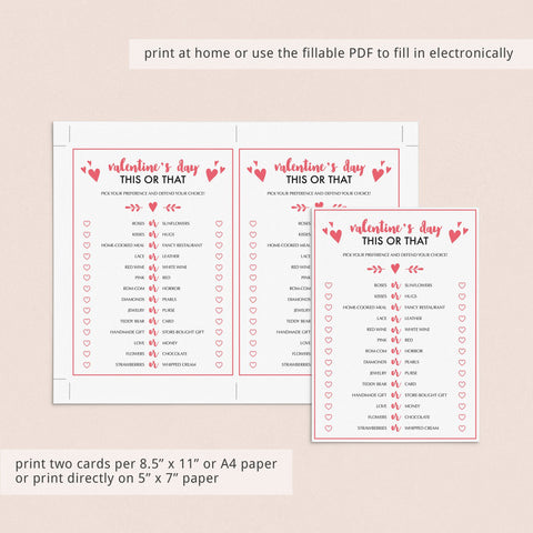 Valentine's Day Would You Rather Game for Adults | Virtual & Printable ...